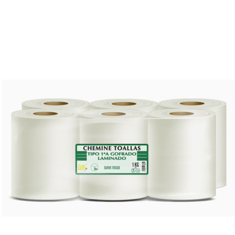 Papel Toalla Rollo, Bobina 1Kg 2ply – 176 Mts Bulto 6U – Eurofresh