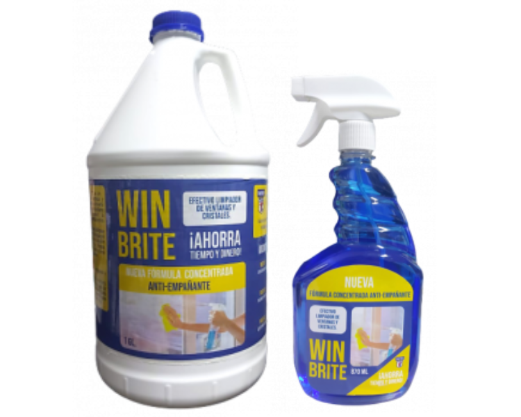 Cristales y Ventanas – WIN BRITE 32 oz y 1 gal CONCENTRADO – Eurofresh